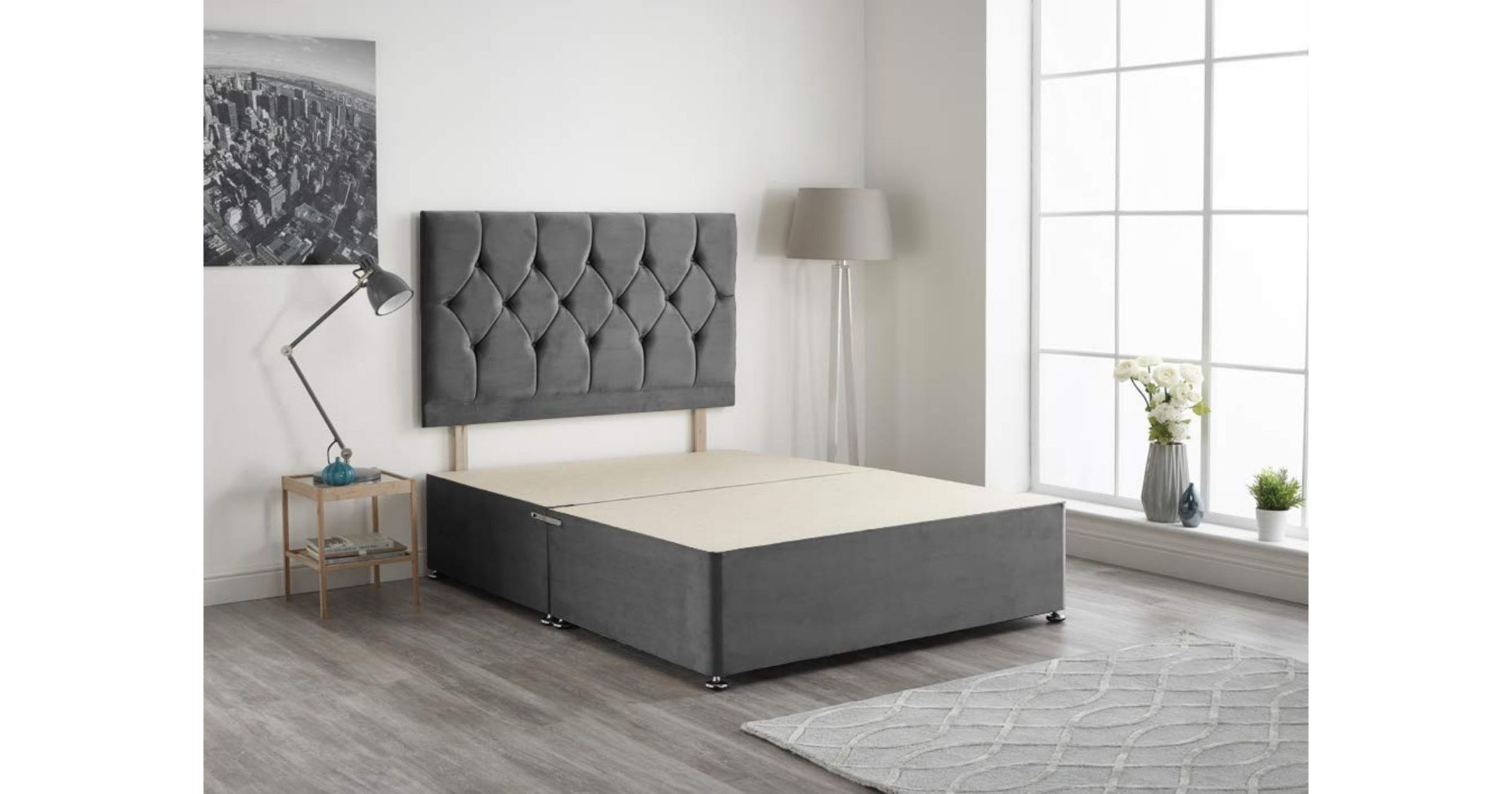 Lancashire Beds Plush Velvet Divan Base